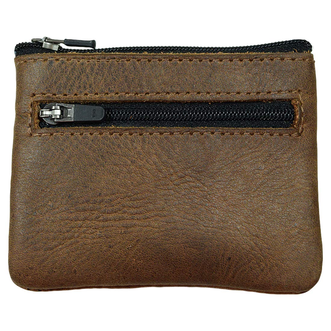Hide & Drink, Leather Zippered Cash Organizer, Wallet Pouch, Cable & USB Holder, Pocket Accessories, Handmade - Bourbon Brown