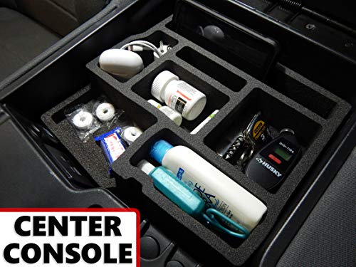 Red Hound Auto Center Console Organizer System Vehicle Insert Compatible with Dodge Ram 1500 2500 3500 2013 2014 2015 2016 2017 2018 Black Anti-Rattle Only FITS FOLD Down Console Seat