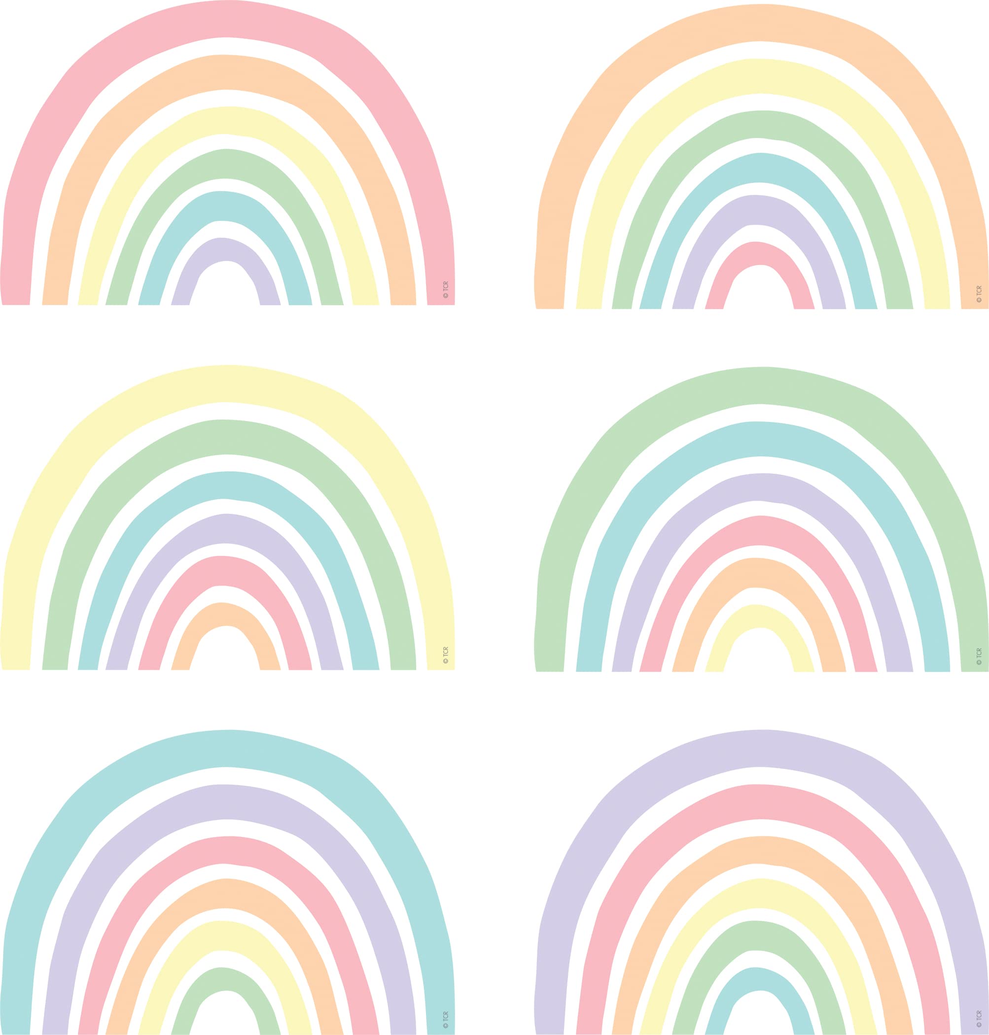 Teacher Created Resources Pastel Pop Rainbows Accents