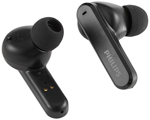 Philips T4506 True Wireless Headphones with Active Noise Canceling (ANC), Up to 24 Hours Playtime, Bluetooth, Awareness Mode, IPX4 Water Resistant, USB-C Charging Case, TAT4506BK, Black