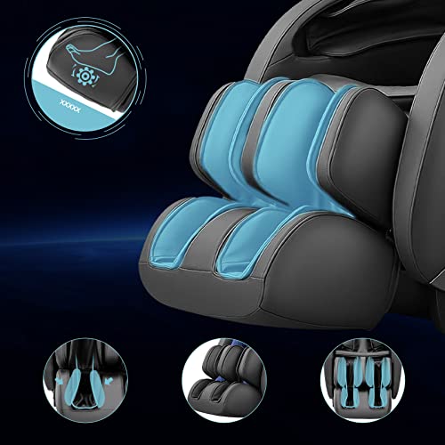 iRest SL Track A303 Massage Chair Recliner, Full Body Massage Chair with Zero Gravity, Airbags, Heating, and Foot Massage (Black)