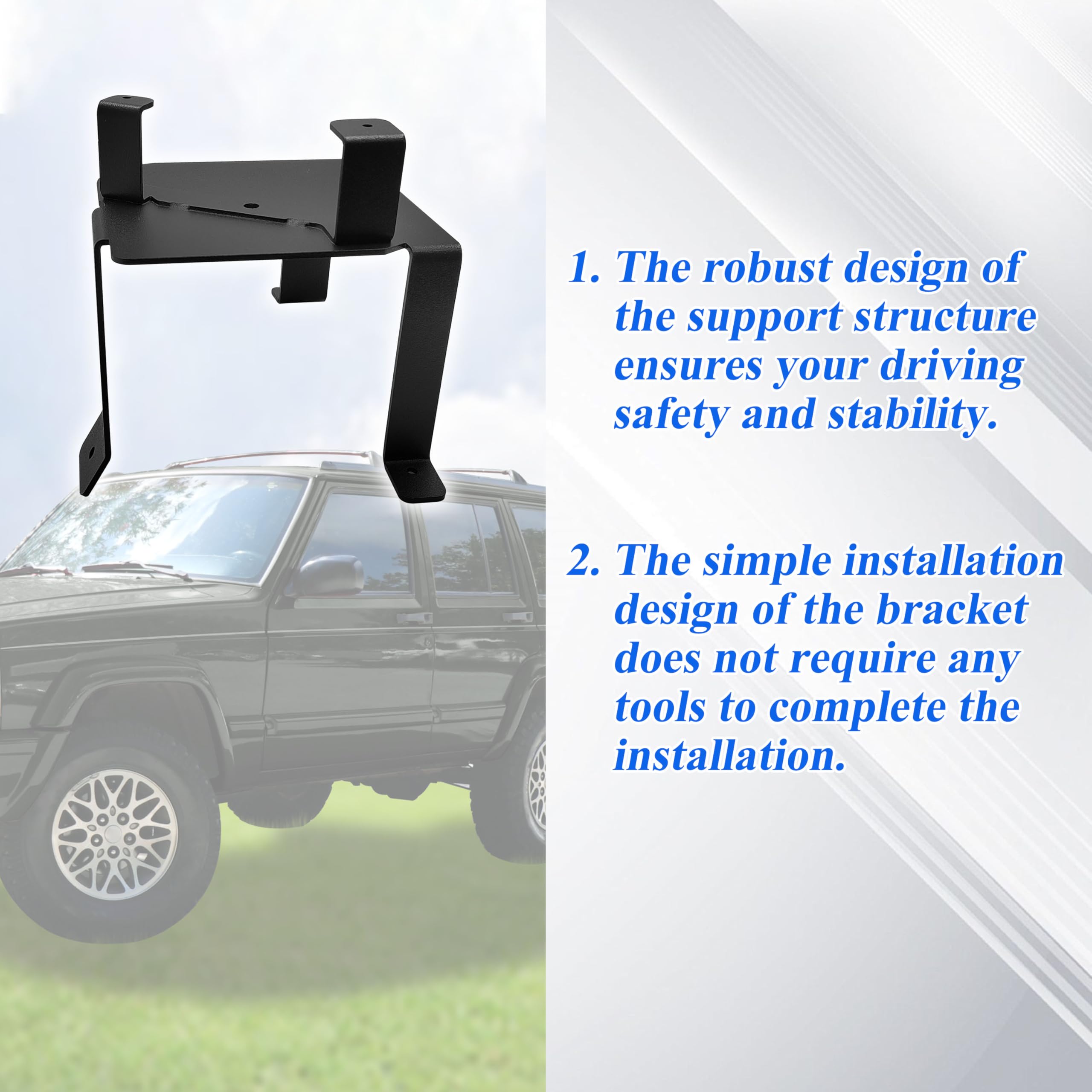 WEHOPE Center Console Support Bracket Compatible with Jeep Cherokee XJ 1997-2001