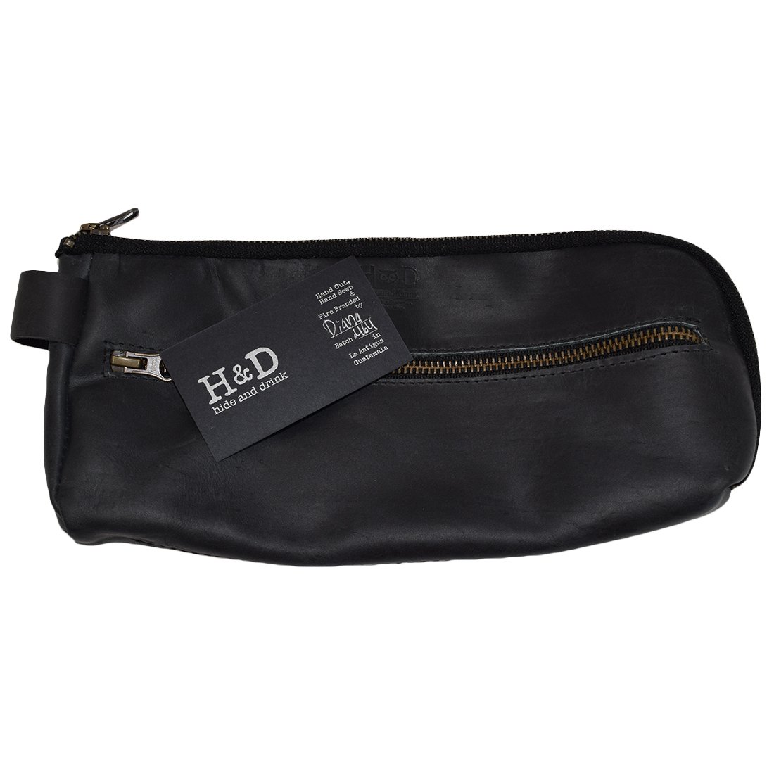 Hide & Drink, Carrying Case Compatible with Switch, Urban Travel Pouch, Soft Storage Bag, Scratch & Bump Protection, Minimalist Essentials, Full Grain Leather, Handmade, Charcoal Black