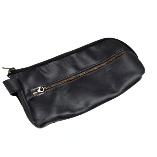 Hide & Drink, Carrying Case Compatible with Switch, Urban Travel Pouch, Soft Storage Bag, Scratch & Bump Protection, Minimalist Essentials, Full Grain Leather, Handmade, Charcoal Black