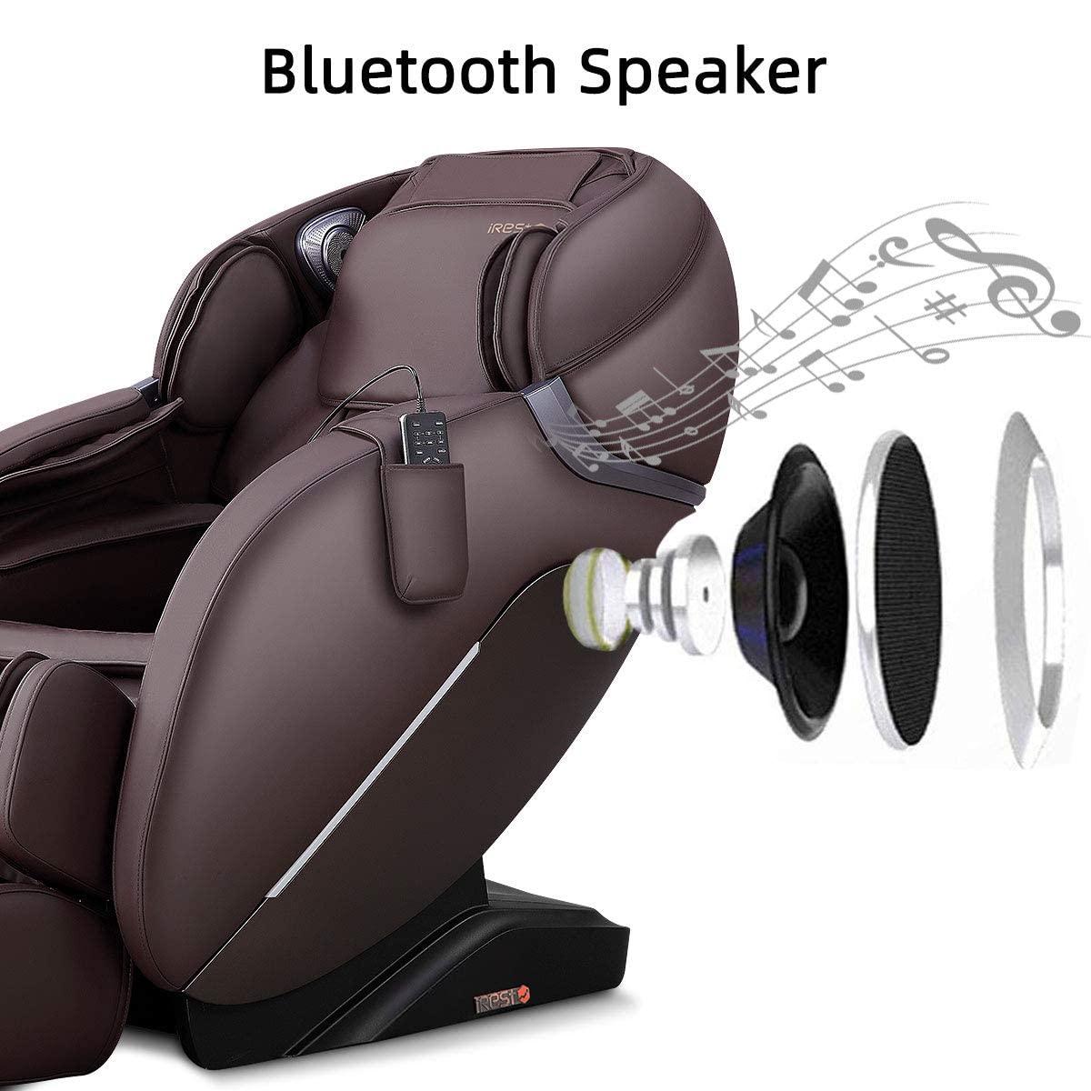 iRest MYTHIA SL Track A303 Massage Chair Recliner, Full Body Massage Chair with Zero Gravity, Airbags, Heating, and Foot Massage (Brown)