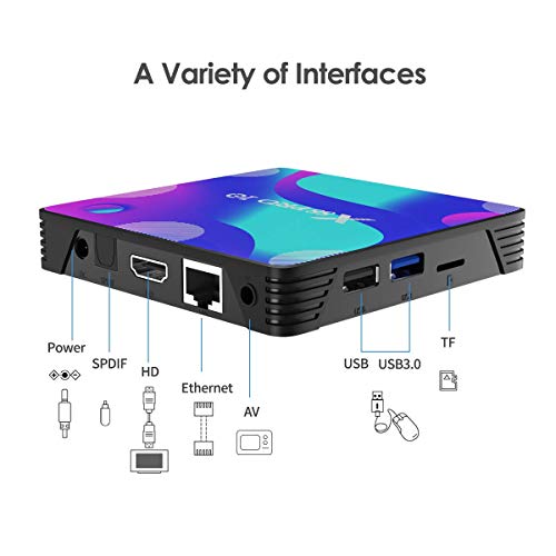 Android TV Box 11.0,4GB RAM 32GB ROM RK3318 Quad-Core 3D 4K Smart Box,Support 2.4G/5.8G Dual WiFi,BT 4.1,100M Ethernet LAN X10 Streaming Video Box