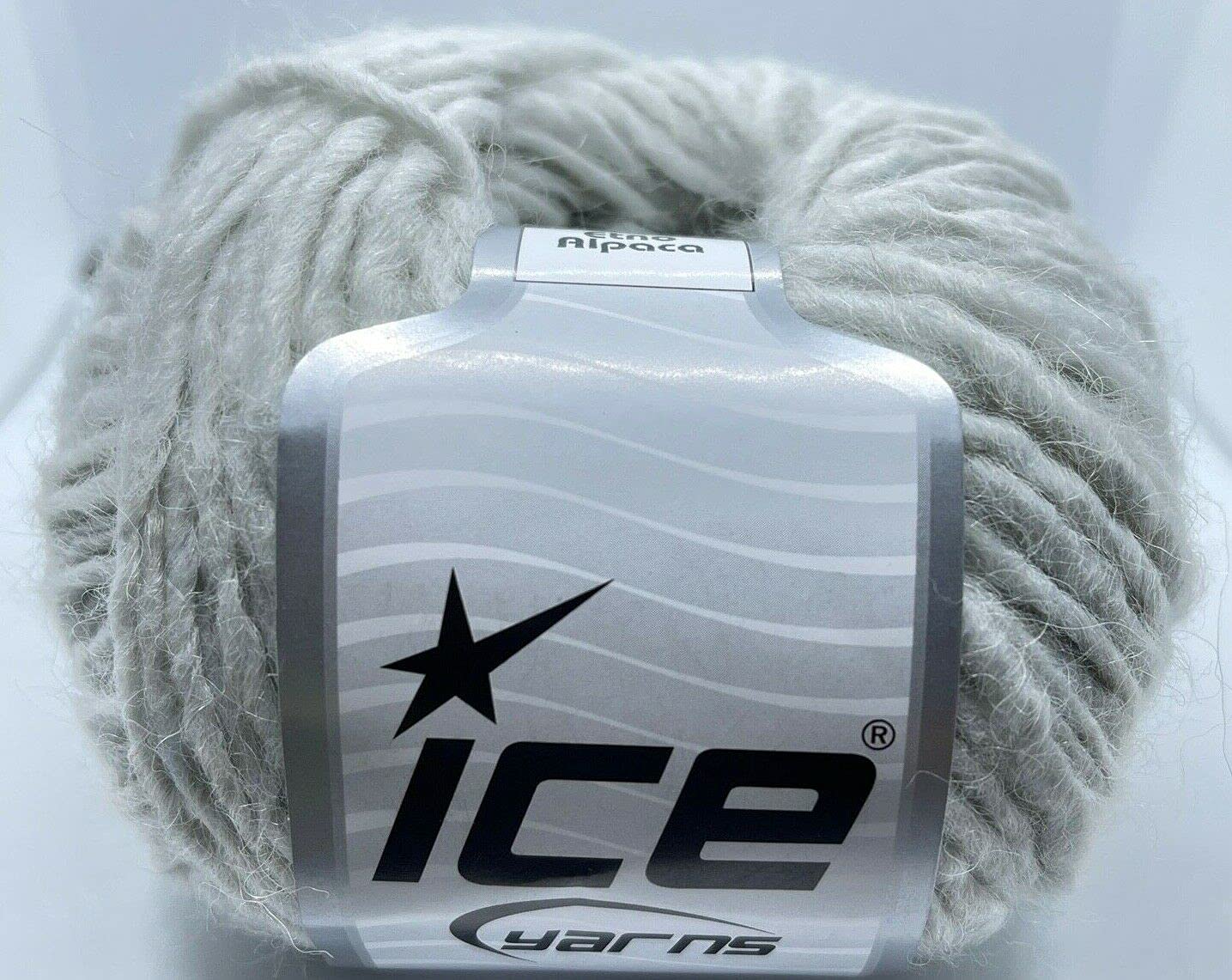 Pale Grey ETNO Alpaca - Merino Wool, Alpaca, Acrylic Blend Yarn 50 Gram (1.75 Ounces) 82 Yards Bulky