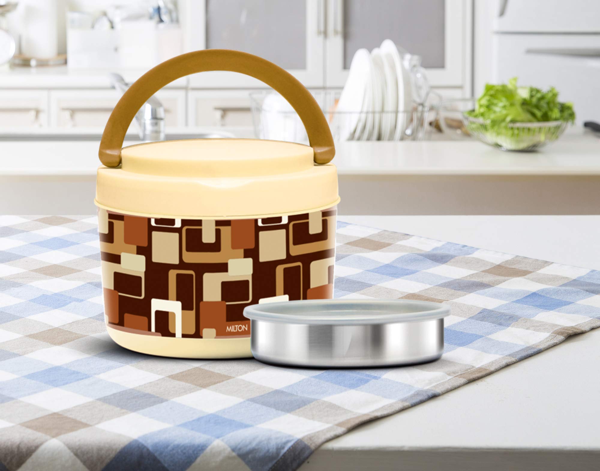MILTON Big Bite Plastic Lunch Box, Brown