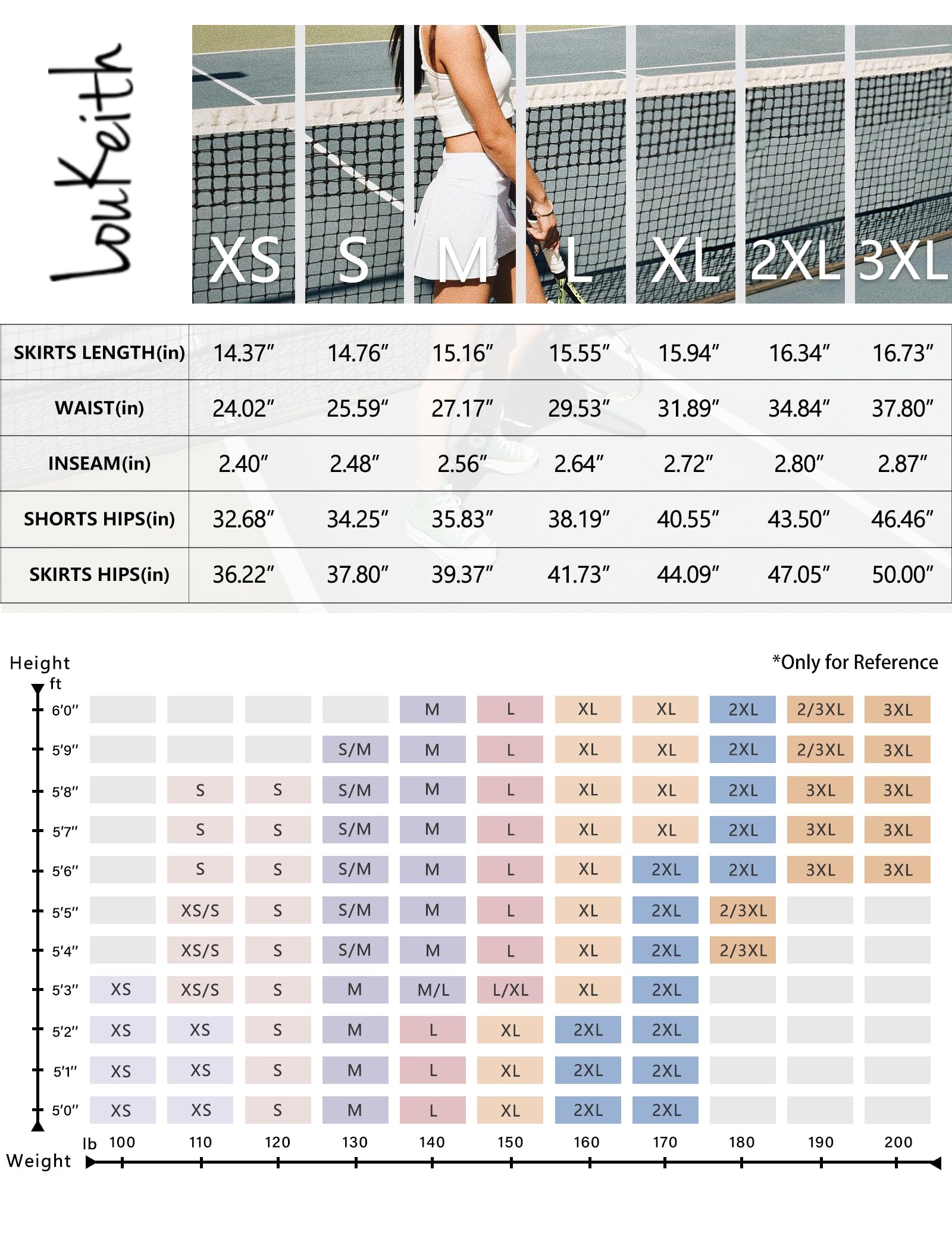 LouKeith Tennis Skirts for Women Golf Athletic Activewear Skorts Mini Summer Workout Running Shorts with Pockets Black XL