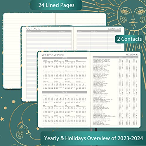 Planner 2023-2024 - Weekly Monthly Planner 2023-2024, 2023-2024 Calendar Planner from July 2023 - June 2024, 5.75" x 8.4", Planner 2023-2024 with Inner Pocket, Sticker, Pen Holder, Elastic Closure
