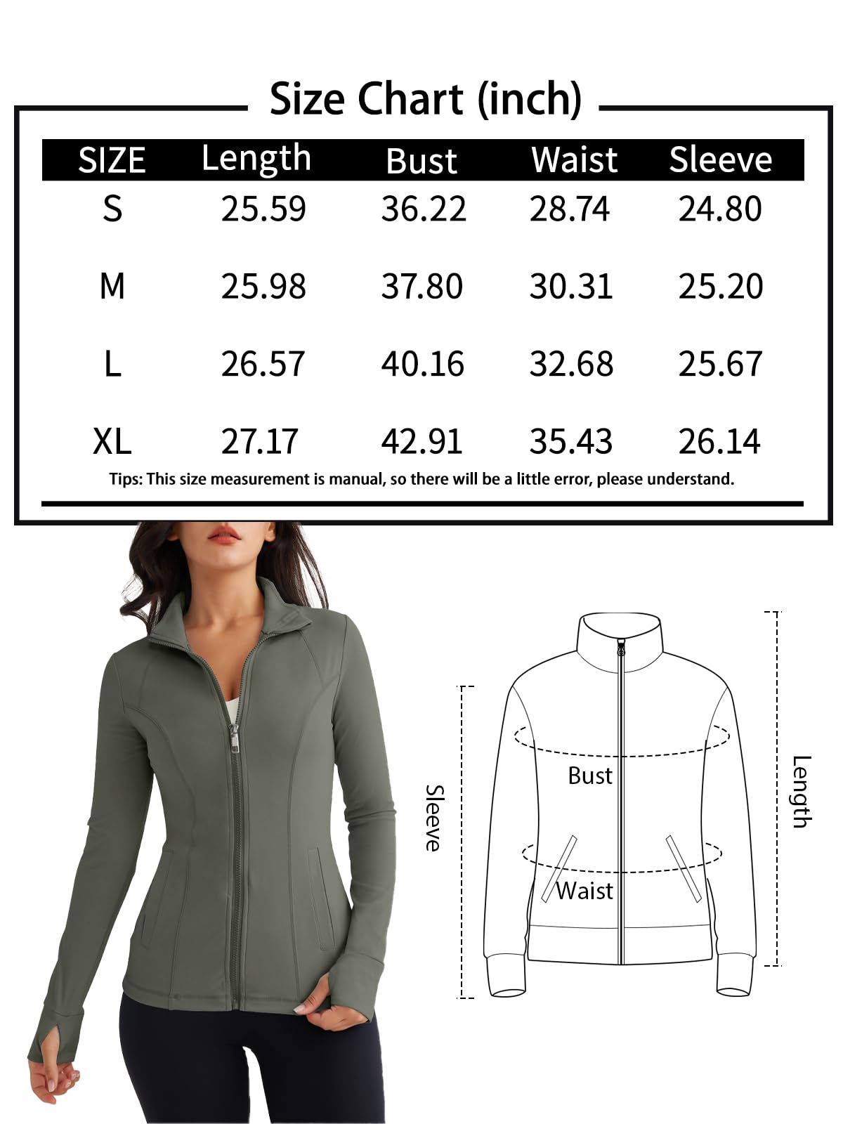 Trendy Queen Womens Lightweight Zip Up Jackets Mock Turtleneck Fall Hoodies Fitted 2024 Athletic Workout Clothes with Pockets Black M