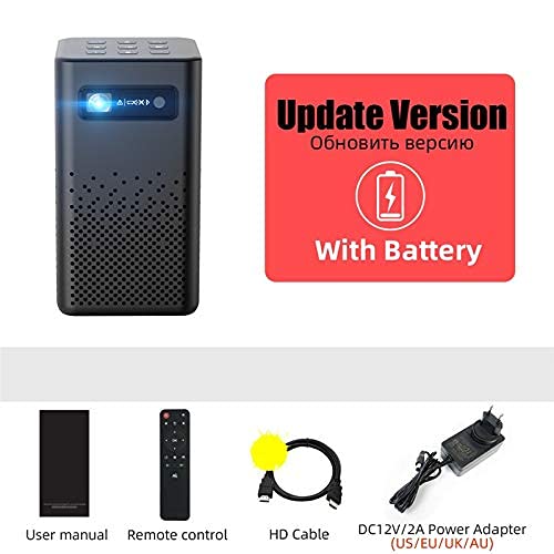DROOS P20 Mini Portable Pico Smart Android WiFi 1080P Screenless TV LED DLP Projector for Mobile Smartphone 4K Cinema (Size : Upda(projectors)