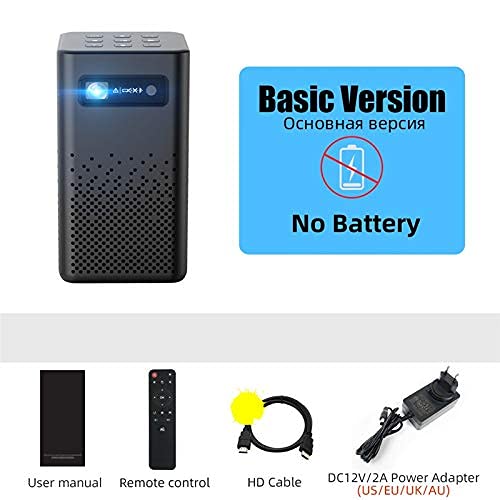 DROOS P20 Mini Portable Pico Smart Android WiFi 1080P Screenless TV LED DLP Projector for Mobile Smartphone 4K Cinema (Size : Upda(projectors)