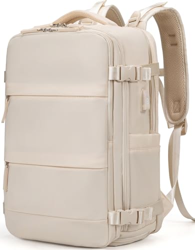 MOLNIA Large Travel Backpack for Women & Men with Shoe Compartment, Airline Approved Carry on Backpack 17.3" Laptop Backpack with USB Port Casual Daypack for Work, Business, College