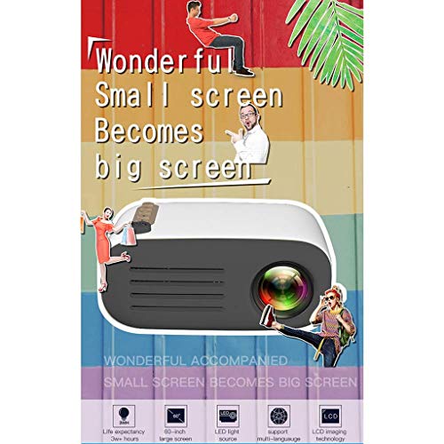 KXDFDC Mini Portable Projector, Display Video Projector Home Theater Projector,Smartphone