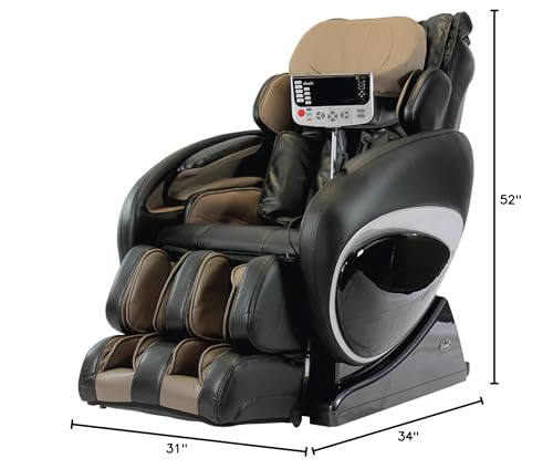 Osaki OS-4000T | Black | 2D S-Track Full Body Massage Chair | Zero Gravity | Body Scanning | Space Saving | Full Body Air Bag Compression. | Lumbar Heating | Foot Roller