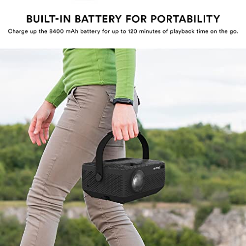 Core Innovations CPJ720BLBY LCD Projector - 16:9 - Portable - Black,4.1"x8.7"x6.7"