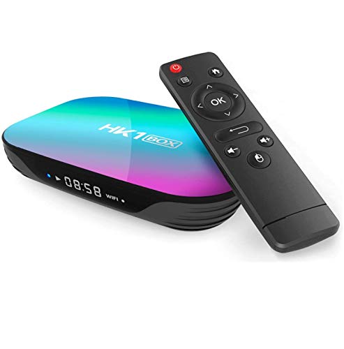 Sofobod HK1 Box Smart TV Box Android 9.0, 4GB RAM 32GB ROM, S905X3 Quad Core 64bit Cortex-A55, GPU G31 MP2, 2.4G/5G Dual WiFi BT4.0 H.265 Decoding LAN 1000 RJ-45, HD 8K:HK1BOX 4+32