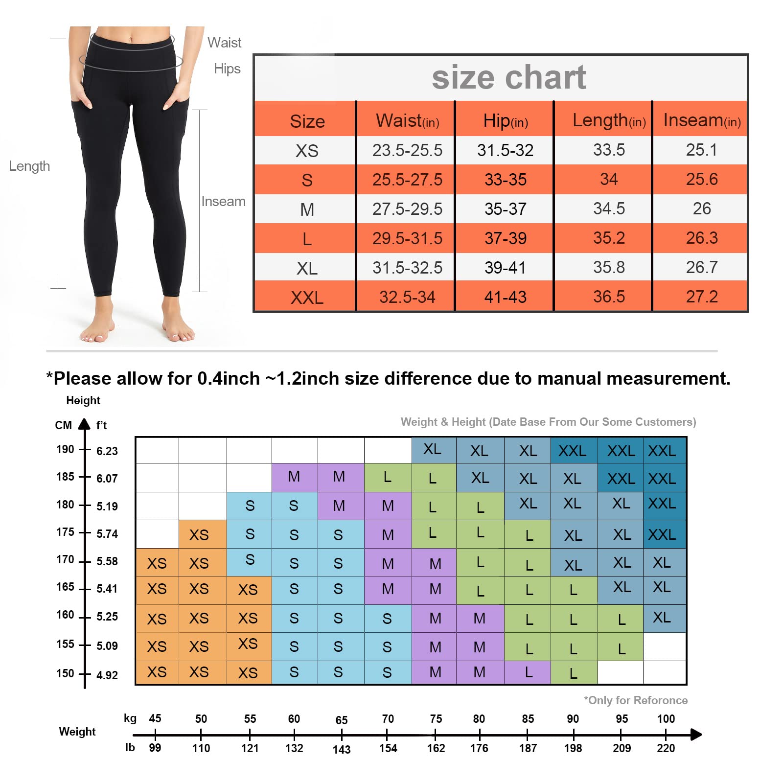SP3LOPS Yoga Pants with Pockets for Women High Waisted Tummy Control Women's Buttery Soft Yoga Workout Leggings Running Pants Black