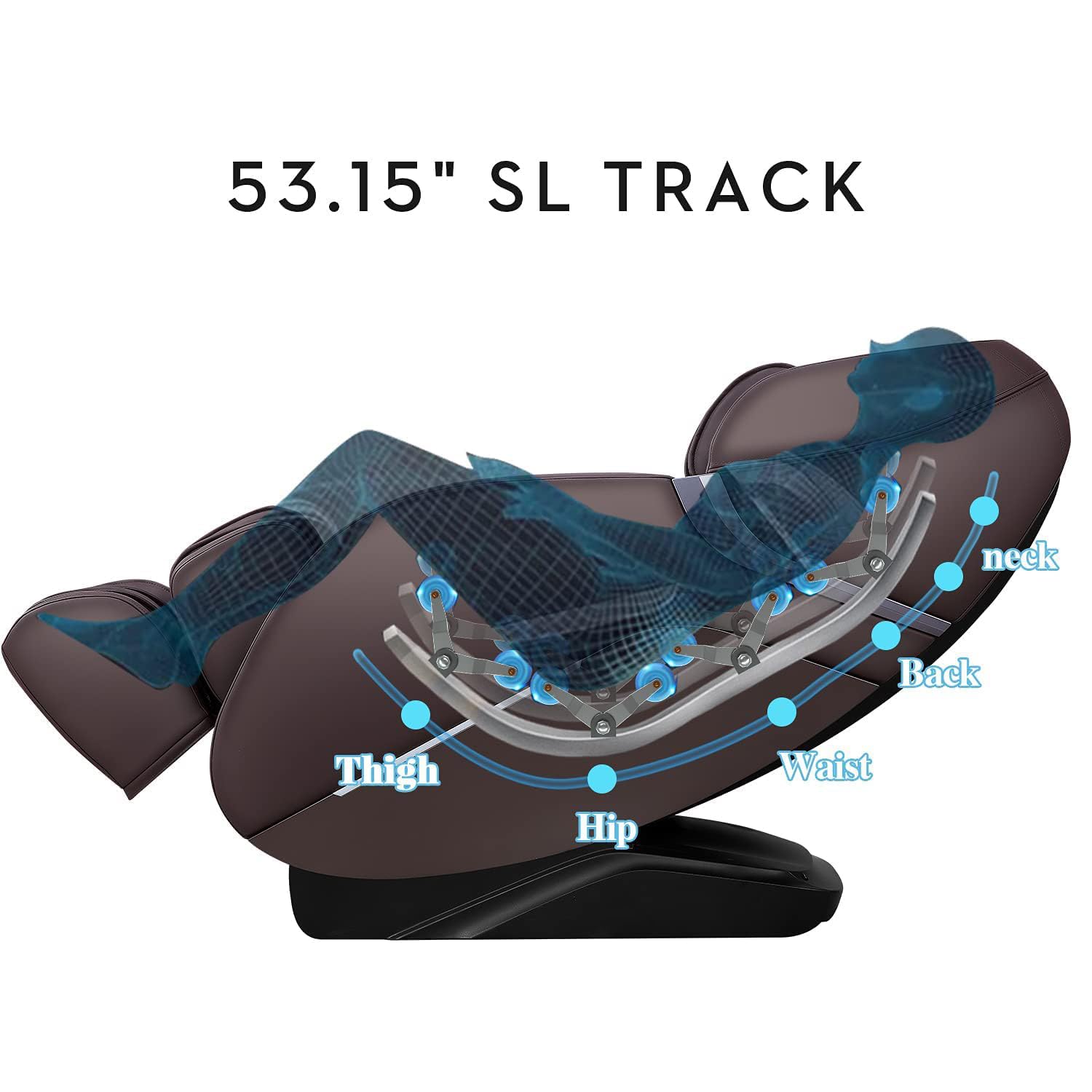 iRest SL Track Massage Chair Recliner, Full Body Massage Chair with Zero Gravity, Bluetooth Speaker, Airbags, Heating, and Foot Massage