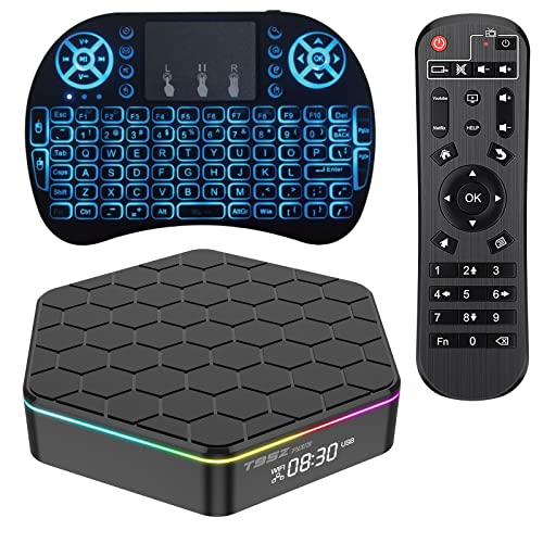 SGH Plus Android 12.0 tv Box Allwinner H618 Quadcore 4GB RAM 32GB ROM Support 6K 3D 1080P 2.4/5 GHz WIFI6 BT5.0 10/100M Ethernet DLNA HDR10 HDMI 2.0 H.265 with Mini Wireless Backlit Keyboard