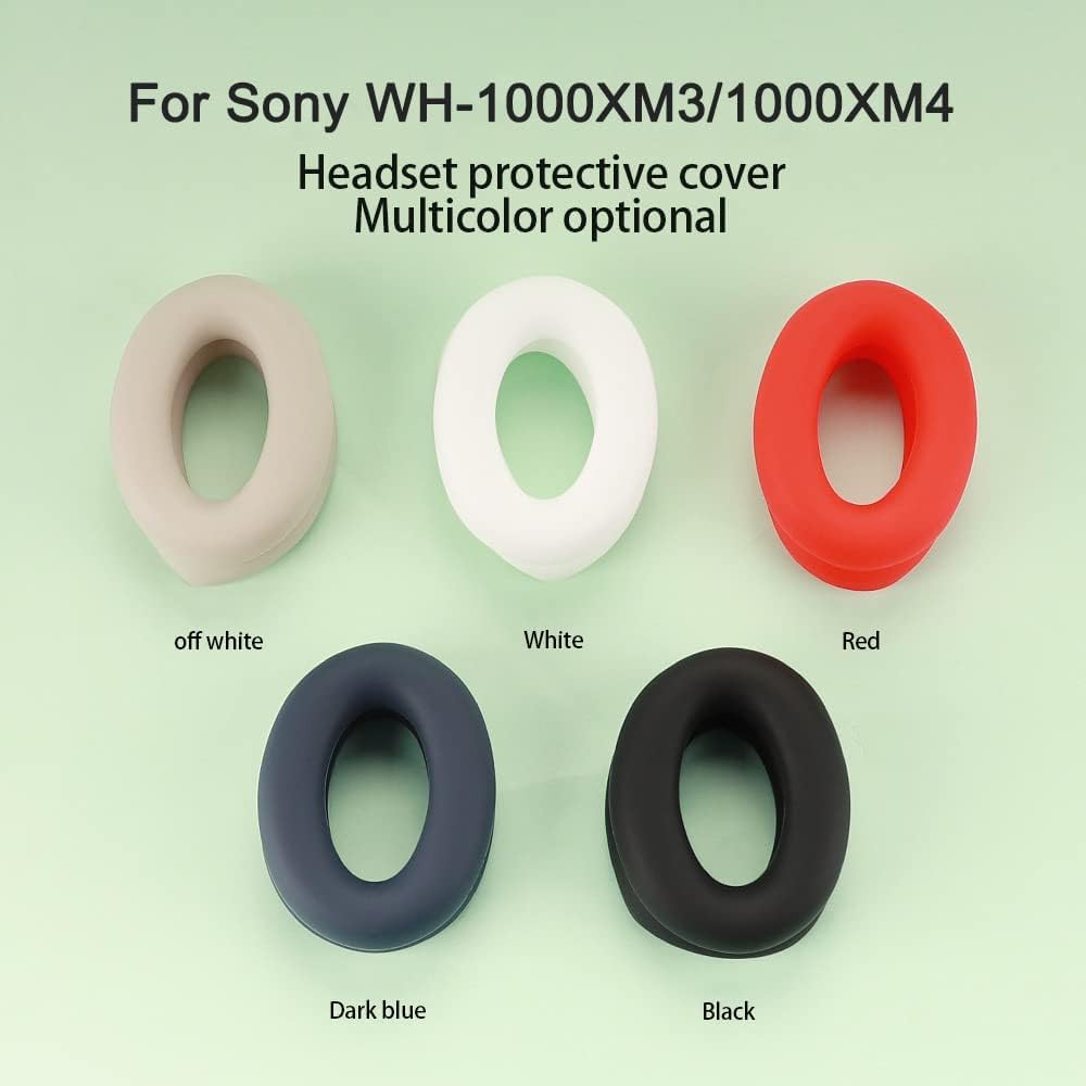 Adhiper Silicone Sweat Covers for Sony 1000XM4 WH-CH720N WH-XB910N ULT WEAR, Also for Bose 700 & QuietComfort Ultra Headphones, Silicone Case Protector Ear Pads Covers Headphone Accessories (Black)