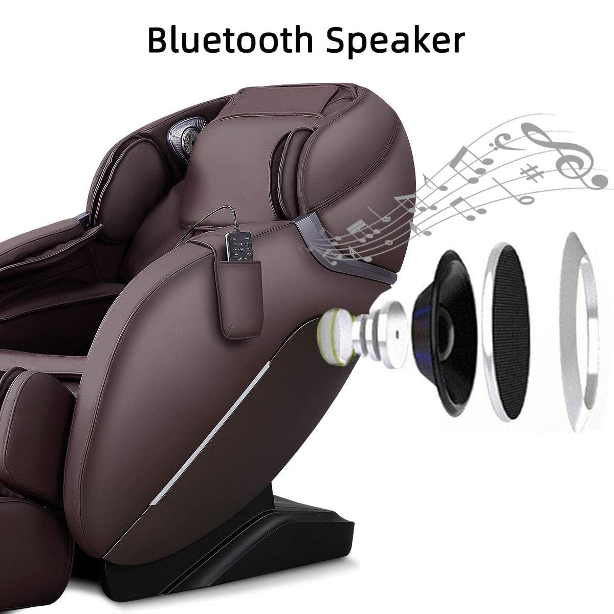 iRest SL Track Massage Chair Recliner, Full Body Massage Chair with Zero Gravity, Bluetooth Speaker, Airbags, Heating, and Foot Massage
