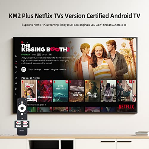 Android 11.0 TV Box, MECOOL KM2 Plus Smart TV Box Netflix Google Certified AV1 Ultra 4K HDR 2GB 16GB Support 2.4G/5.0G WiFi 5 BT 5.0 with Amlogic S905X4 Google Assistant Dolby Atmos