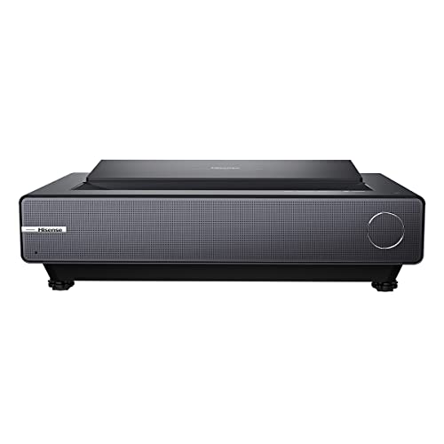 Hisense PX1-PRO 4K UHD Triple-Laser Ultra Short Throw Projector, 2200 Lumens, Streaming TV, HDR10, 30W Stereo Sound, Built-in Voice Assistant (Renewed)