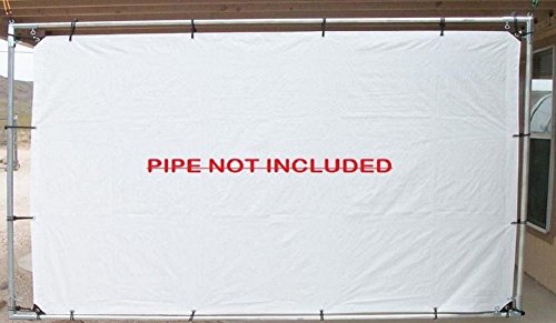 6' x 10' Outdoor Hanging Home Theater Portable Projection Movie Screen Kit 1" Fittings ~ Pipe NOT Included