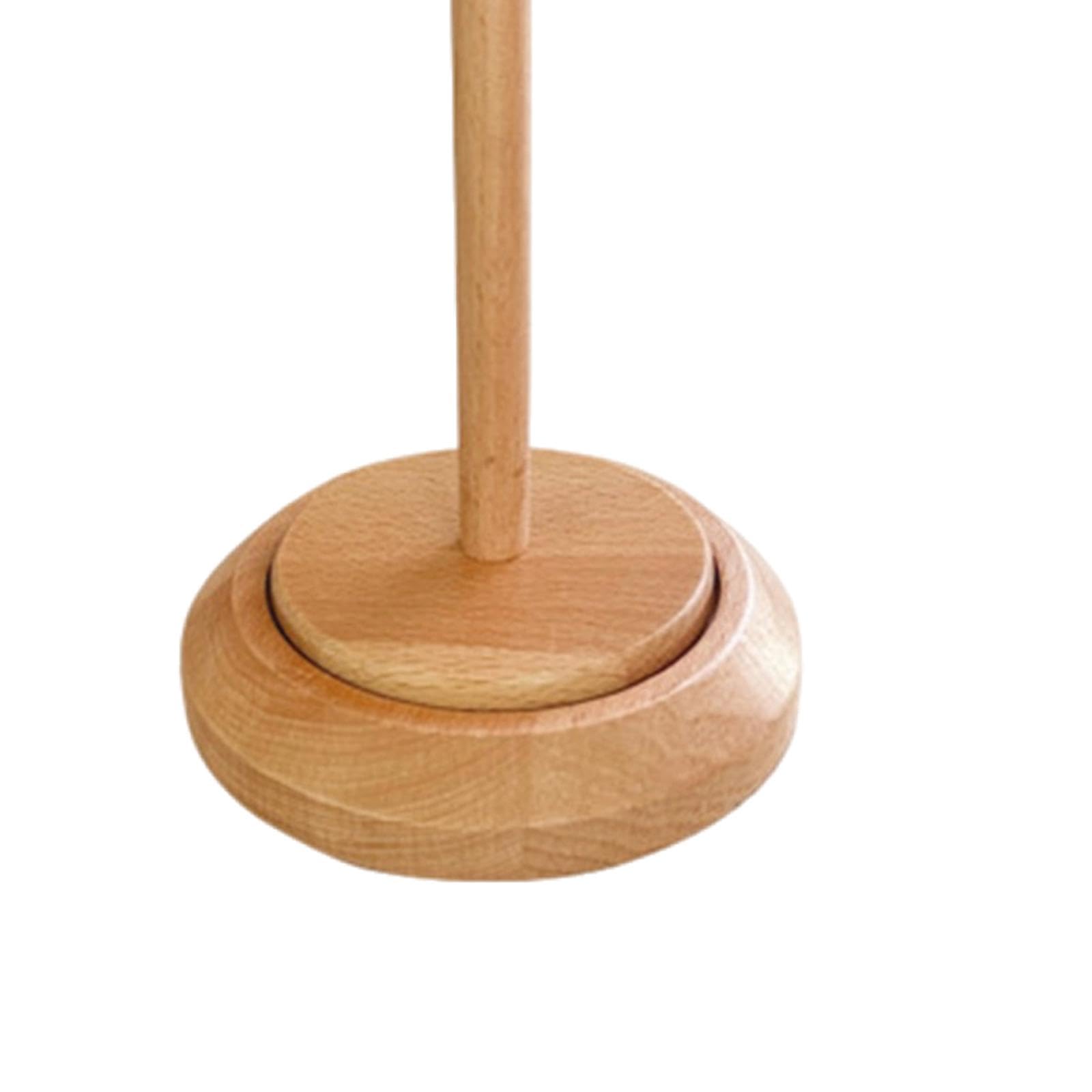 B Baosity Wooden Yarn Ball Holder Embroidery Accessory Roll Paper Towel Holder Reusable Presents Portable Rotatable Yarn Dispenser for Knitting Lovers