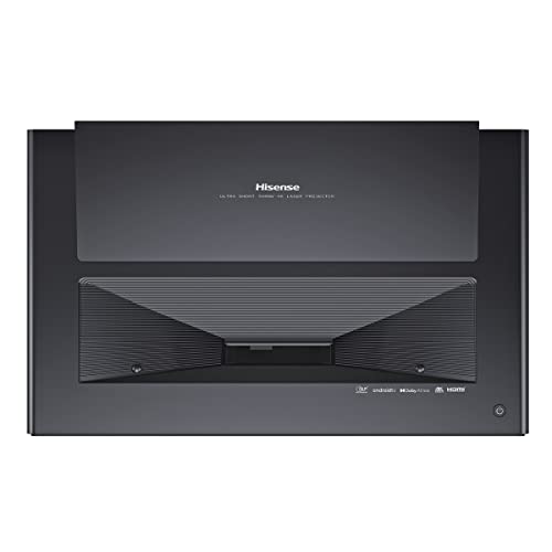 Hisense PX1-PRO 4K UHD Triple-Laser Ultra Short Throw Projector, 2200 Lumens, Streaming TV, HDR10, 30W Stereo Sound, Built-in Voice Assistant (Renewed)