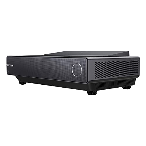 Hisense PX1-PRO 4K UHD Triple-Laser Ultra Short Throw Projector, 2200 Lumens, Streaming TV, HDR10, 30W Stereo Sound, Built-in Voice Assistant (Renewed)