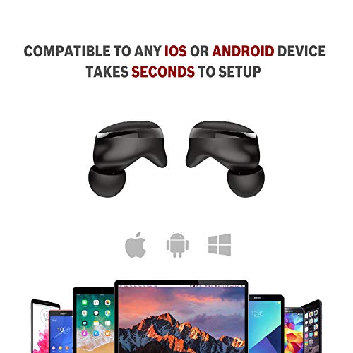 Jungle Beat | True Wireless Earbuds with Memory Foam Tips Included | Heavy Bass Sweat Proof Bluetooth Dual Earpieces with Microphones & Charging Case 18 HR Playtime | 3D Stereo Sound (Gold)