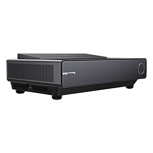 Hisense PX1-PRO 4K UHD Triple-Laser Ultra Short Throw Projector, 2200 Lumens, Streaming TV, HDR10, 30W Stereo Sound, Built-in Voice Assistant (Renewed)