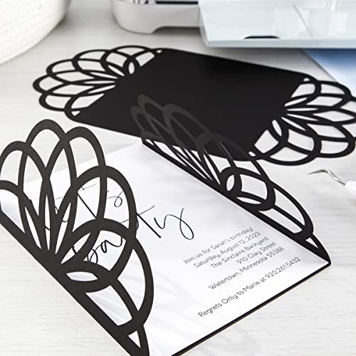 Astrodesigns Crafting Cardstock, 12" x 12", 65 lb/176 gsm, Very Black, 60 Sheets (91523)