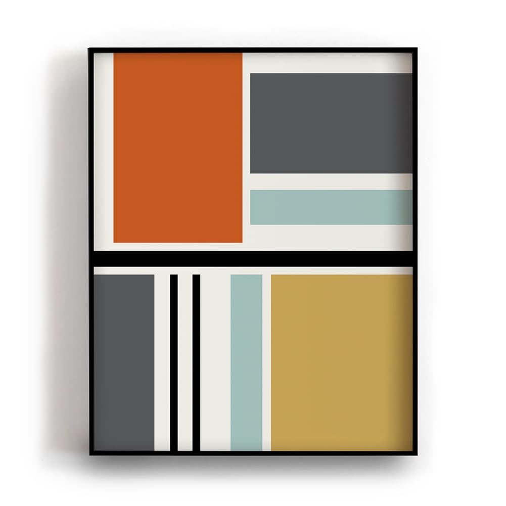 Mid-century modern poster wall art prints decor aesthetic housewarming gift for men oversized artwork (8x10" Print)