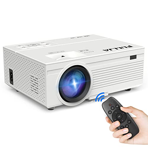 Mini Portable Projector 1080P Home Theater Video Projector - Full HD 8500 Lumens LED Movie Projector Compatible with HDMI, PS4, VGA, USB, TF, AV, Laptop, Smartphone, Small Outdoor Projector