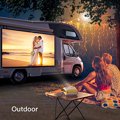 Projector Screen 100 inch, AuKing 4K Outdoor Indoor Projector Screen 16:9 HD Foldable and Portable Anti-Crease Movie Projector Screen Double Sided Video Projector Screen for Home Threater, Party