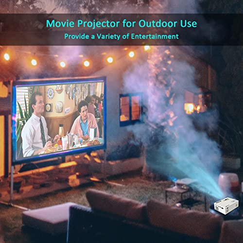 Mini Portable Projector 1080P Home Theater Video Projector - Full HD 8500 Lumens LED Movie Projector Compatible with HDMI, PS4, VGA, USB, TF, AV, Laptop, Smartphone, Small Outdoor Projector