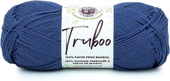 Lion Brand Yarn - Truboo - 6 Pack Assortment with Needle Gauge (Deep Waters)