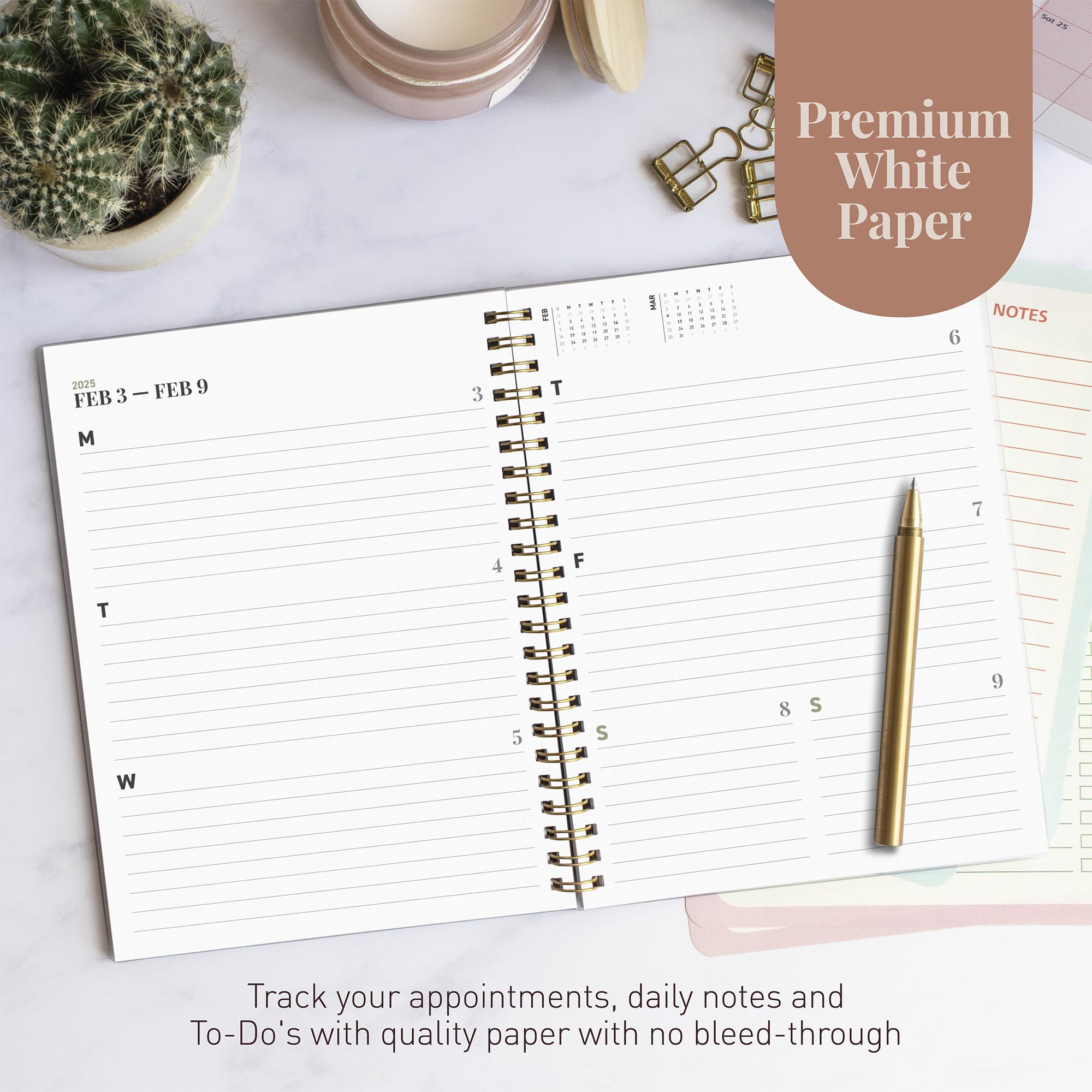 Rileys 2023 Weekly Planner - Annual Weekly & Monthly Agenda Planner, Jan - Dec 2023, Flexible Cover, Notes Pages, Twin-Wire Binding (8 x 6-Inches, Green)