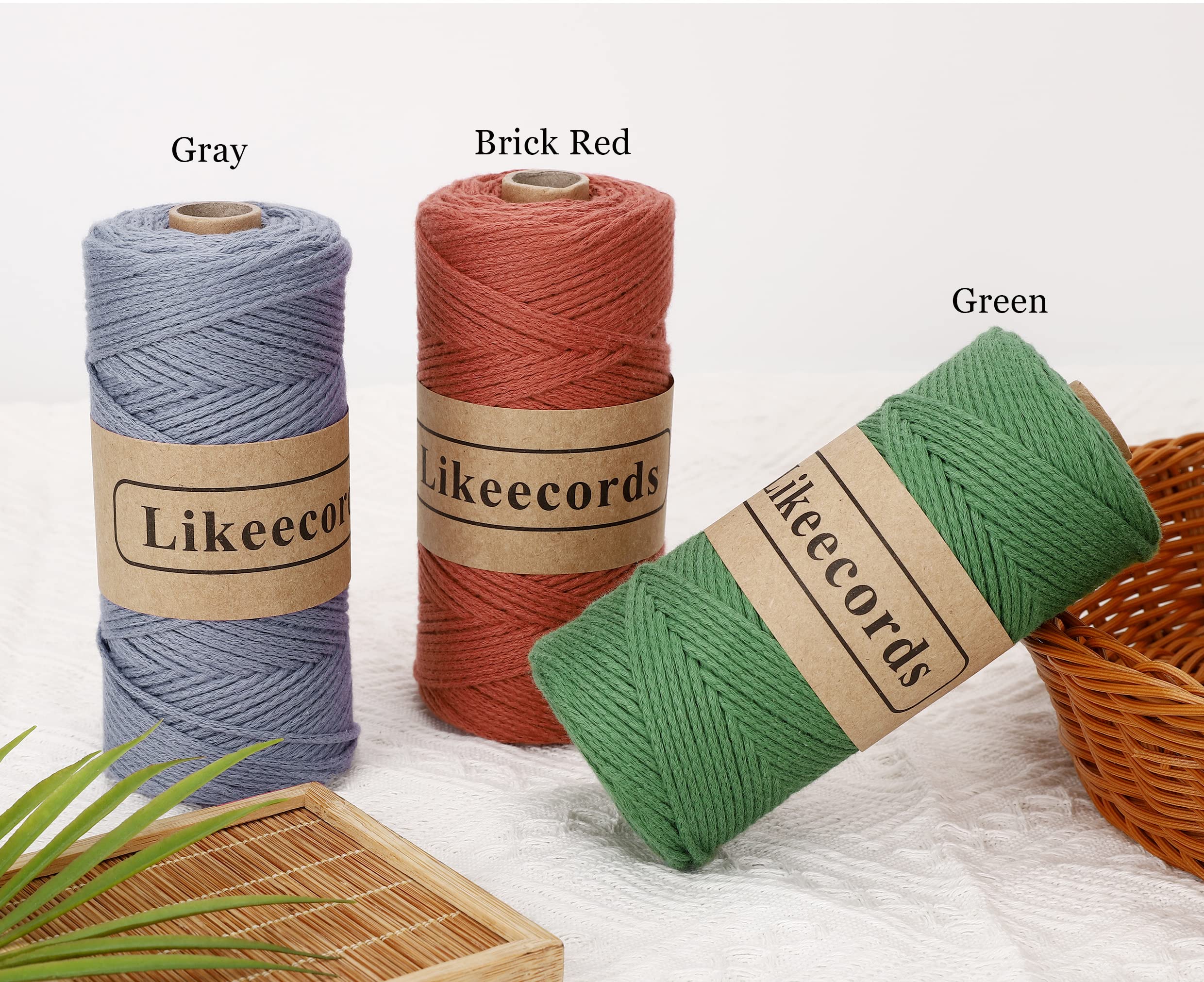 Likeecords 100% Cotton Crochet Bag Cord 2mm 170m Macrame Cord 2mm Crochet Thread Macrame Rope Gift for Knitter (Dark Blue)