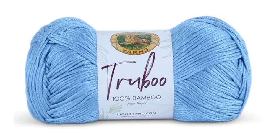 Lion Brand Yarn - Truboo - 6 Pack Assortment with Needle Gauge (Deep Waters)