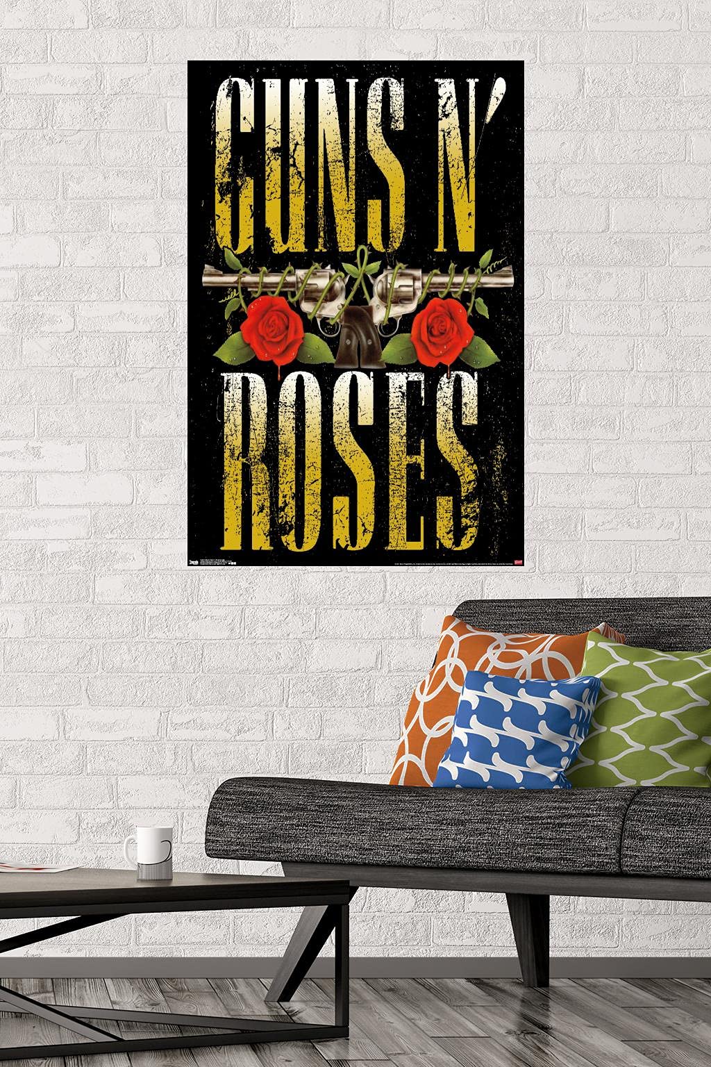 Trends International Guns N' Roses - Stacked Logo Wall Poster, 34L x 22.4W, Unframed Version