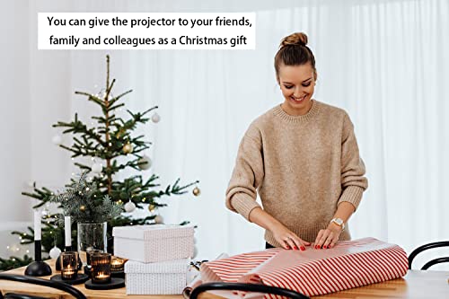Mini Projector, 1080P HD Supported Portable Projector 2023 Upgraded Laptop Projector Outdoor Office Home Theater Movie Projector with HDMI/USB/Audio/AV for iOS/Android/Windows/PS5/Computer/TV