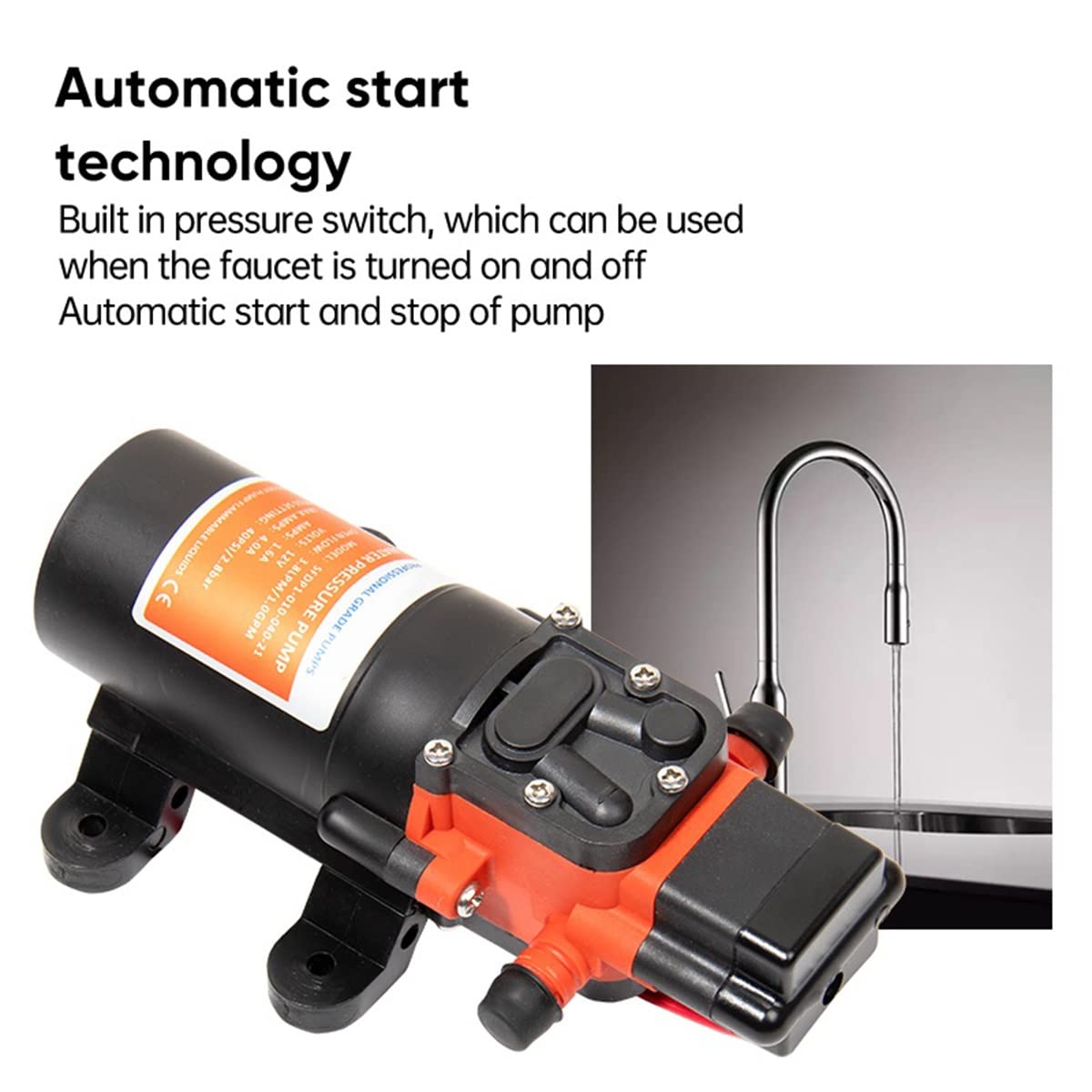 Submersible Sump Pump Diaphragm Pump 40 PSI 24V Marine Water Pump Boat Shower Toilet Accessories Transfer Pump