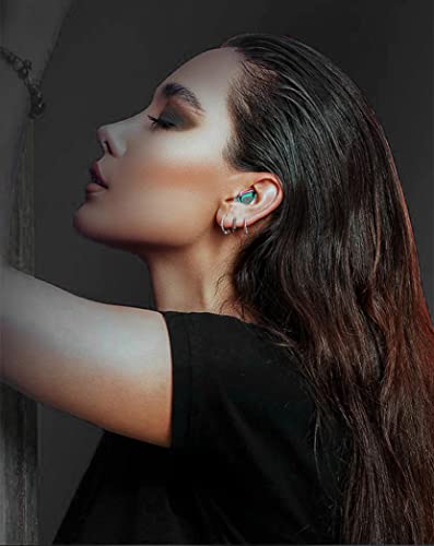 Acuvar Fully Wireless Bluetooth 5.1 Rechargeable IPX4 Waterproof Earbud Headphones with Microphone, 3500mAh USB Smart Dock Charging Case Powerful Surround Stereo Bass and Passive Noise Cancelling