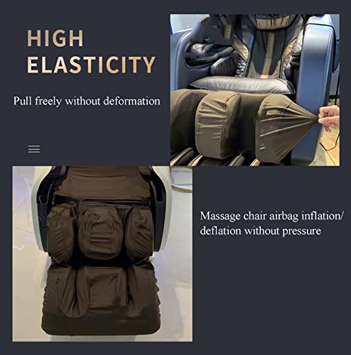 FBKPHSS Massage Chair Recliner Cover with Zero Gravity, Full Body Massage Chair Cover Skin-Friendly Washable Elastic Cloth Dust Cover Free Headrest Cover,Brown,A+B