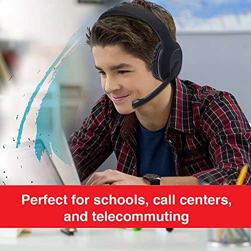Maxell Bluetooth 5.0 Over Ear Headset with Boom Mic, Sound for Home Office use, Online Classes, Teams, and Zoom Meetings - Black